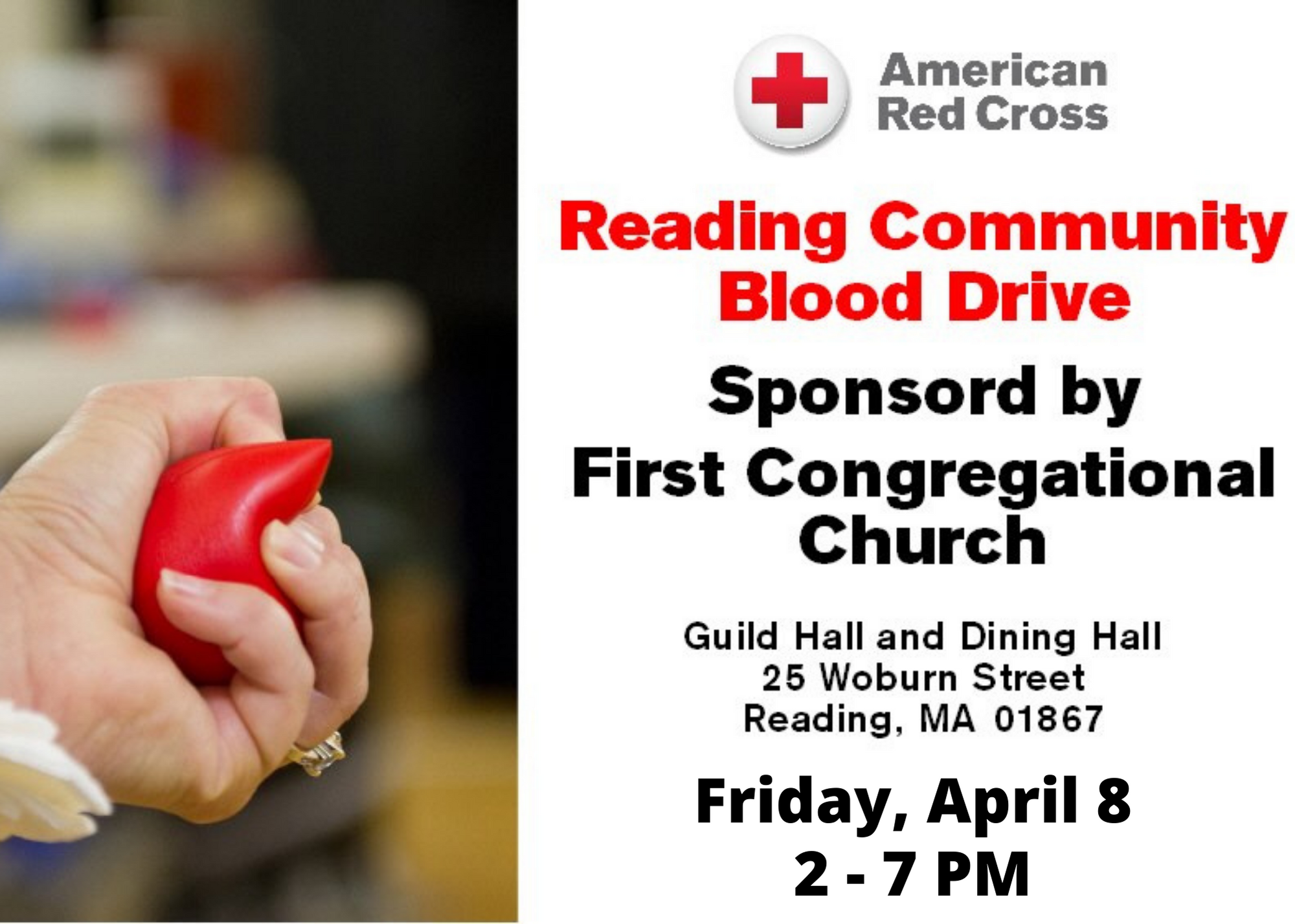 Red Cross Blood Drive – The First Congregational Church of Reading