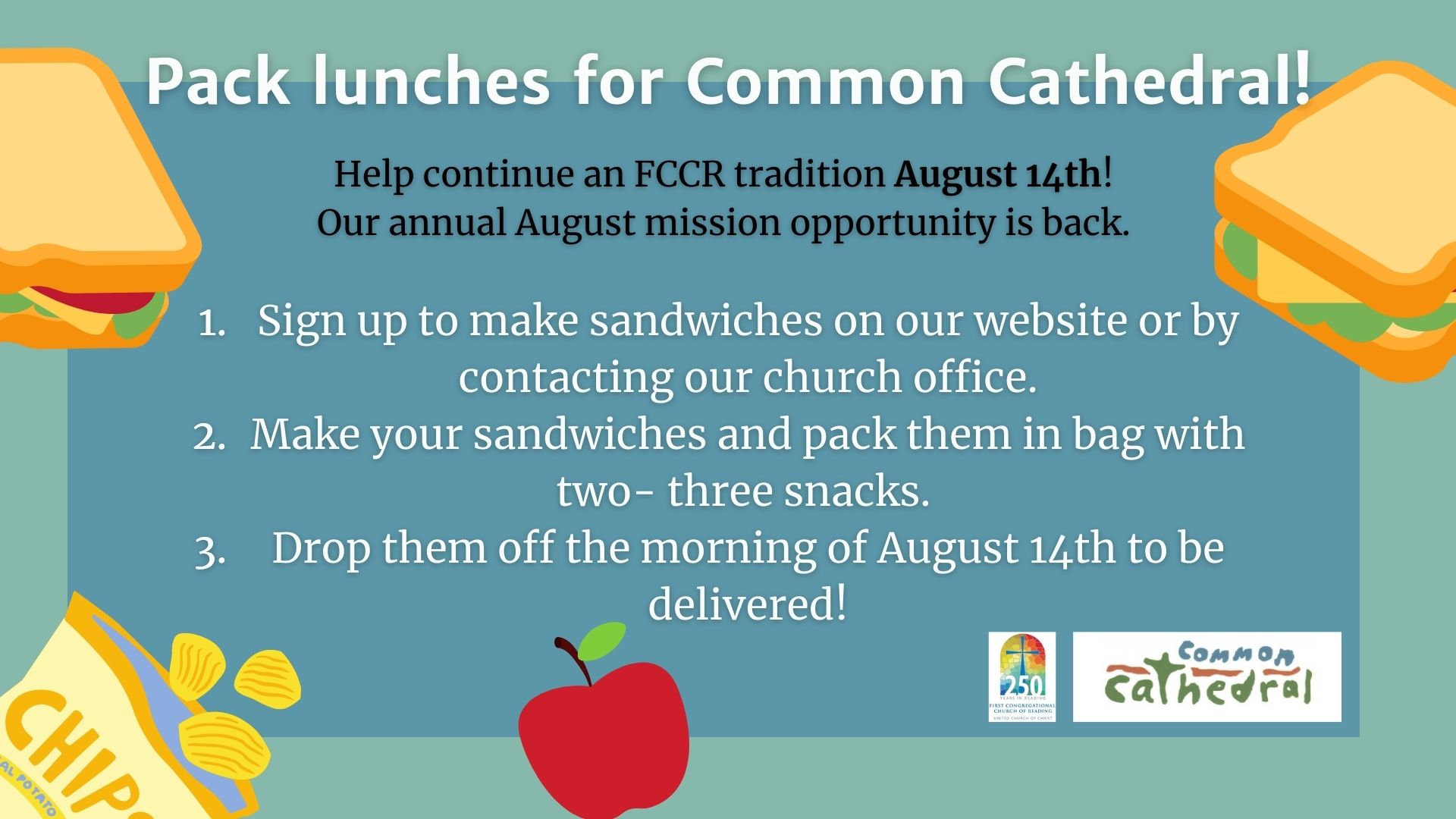 Lunches for Common Cathedral – The First Congregational Church of Reading