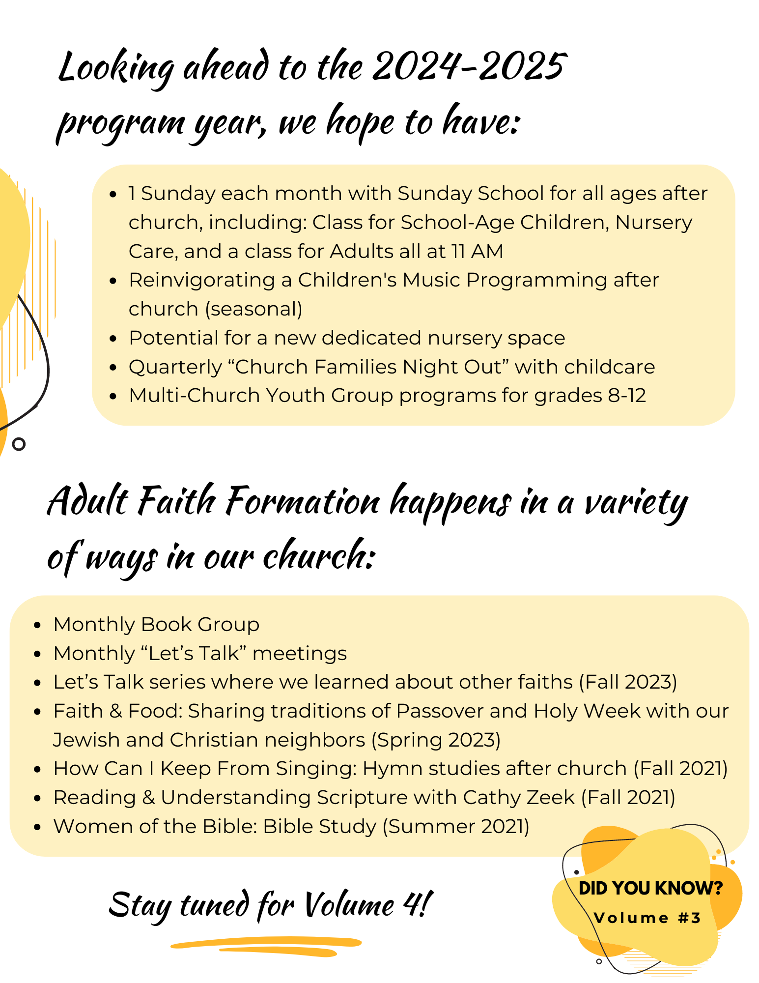 Church Happenings – The First Congregational Church of Reading